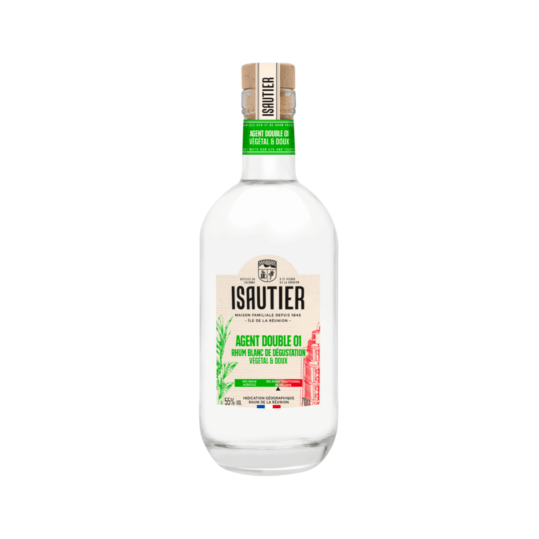 Le Rhum Blanc Agent Double 01, de la Maison Isautier - CAVEMAN.CITY